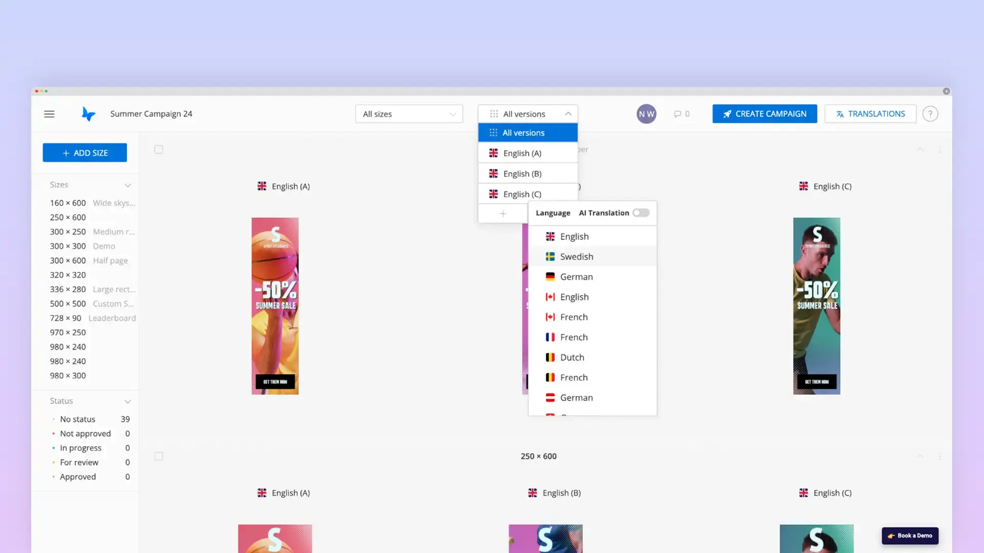 Experience Bannerflow in Action | Interactive Ad Creation Product Tour